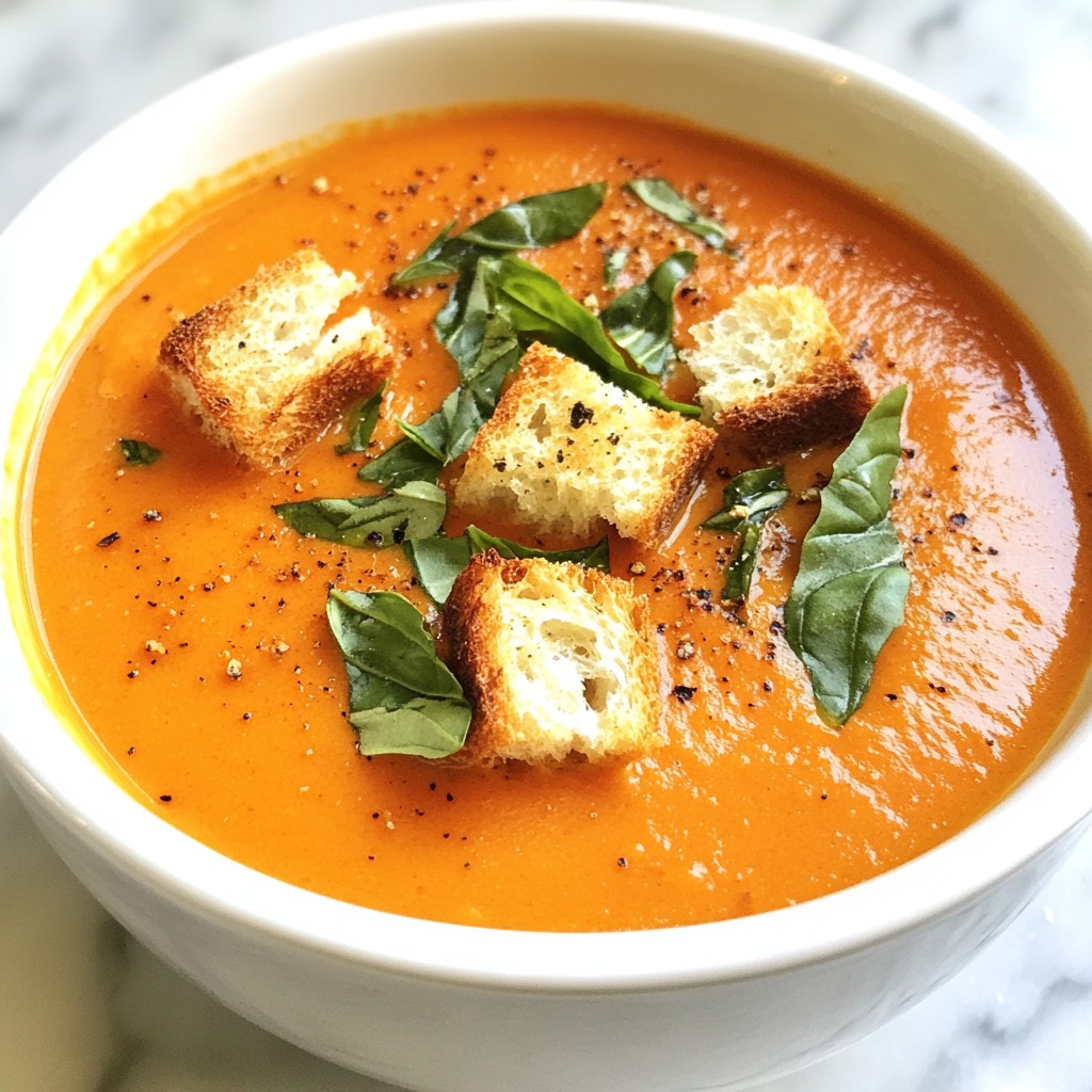 Creamy Tomato Basil Soup Delicious and Simple Recipe - Recipe Website